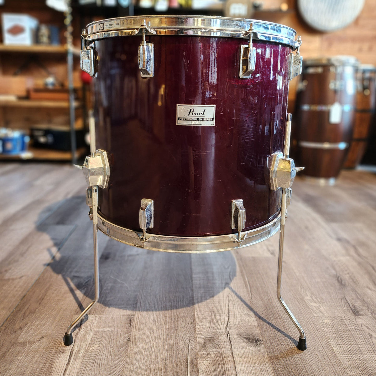 Used Pearl Professional Series DX Floor Tom 18x16 Wine Red – Drum ...
