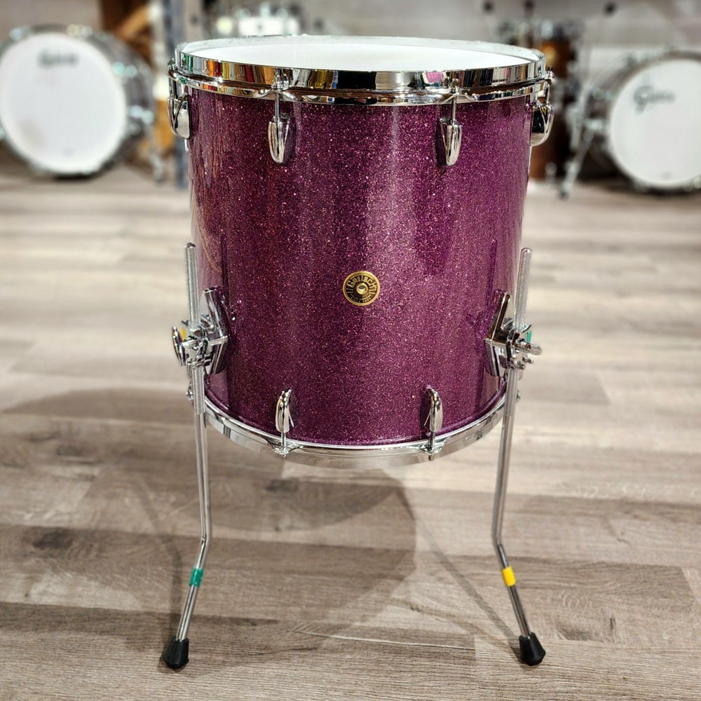 Used Gretsch Broadkaster 4pc Drum Set Purple Glass w/Extra Hoops