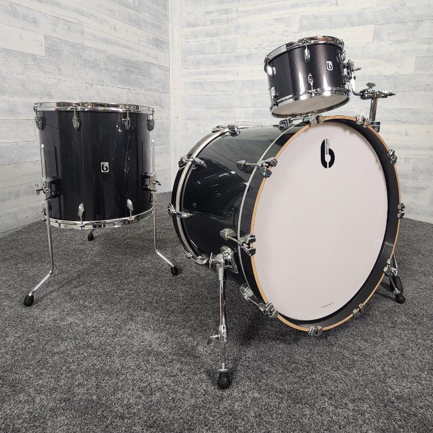 Used British Drum Company Legend Club 3pc Drum Set Night Skye - Good