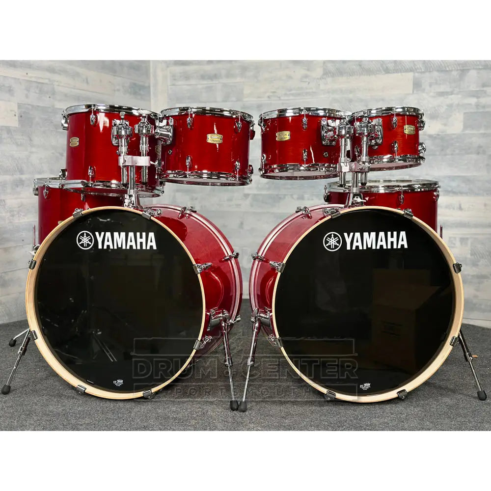 Yamaha Stage Custom Birch 8pc Drum Set (24" Double Bass) Cranberry Red ...