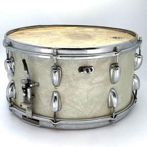 Used Slingerland Concert King Snare Drum 15x7 White Marine Pearl - Goo