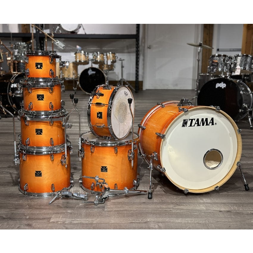 Used Tama Superstar Classic 7pc Drum Set Tangerine Lacquer Burst - Goo
