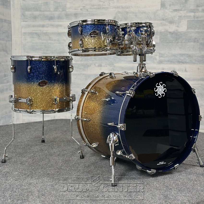 Sakae Evolved Maple 4pc Drum Set 22/10/12/16 Lazurite Gold - BLOWOUT!