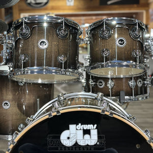 DW DWe 5pc Complete Electronic/Acoustic Drum Set Curly Maple Burst