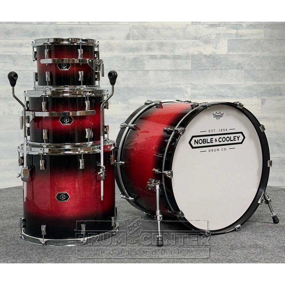 Noble & Cooley Horizon 4pc Drum Set Black Cherry Burst Gloss