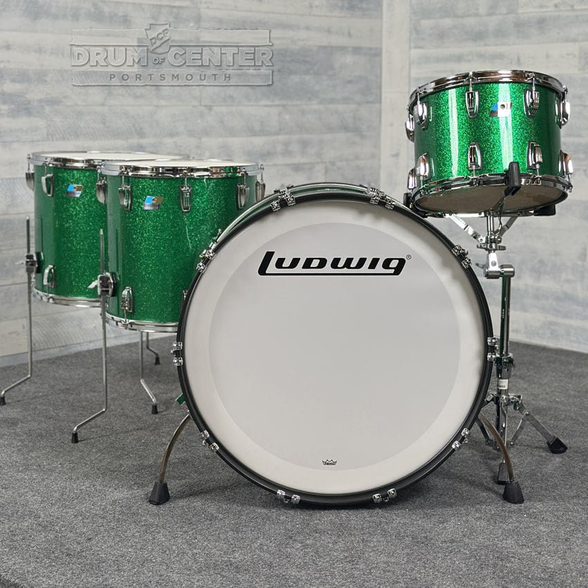 Ludwig Legacy Maple 4pc Bonham Drum Set Green Sparkle