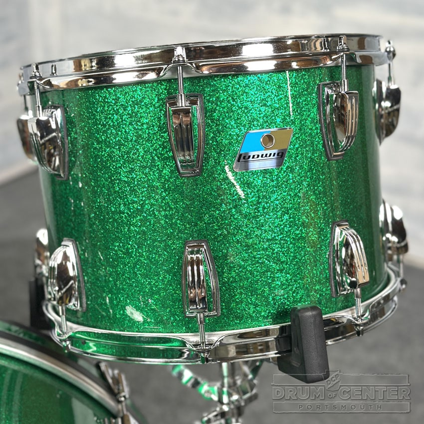 Ludwig Legacy Maple 4pc Bonham Drum Set Green Sparkle