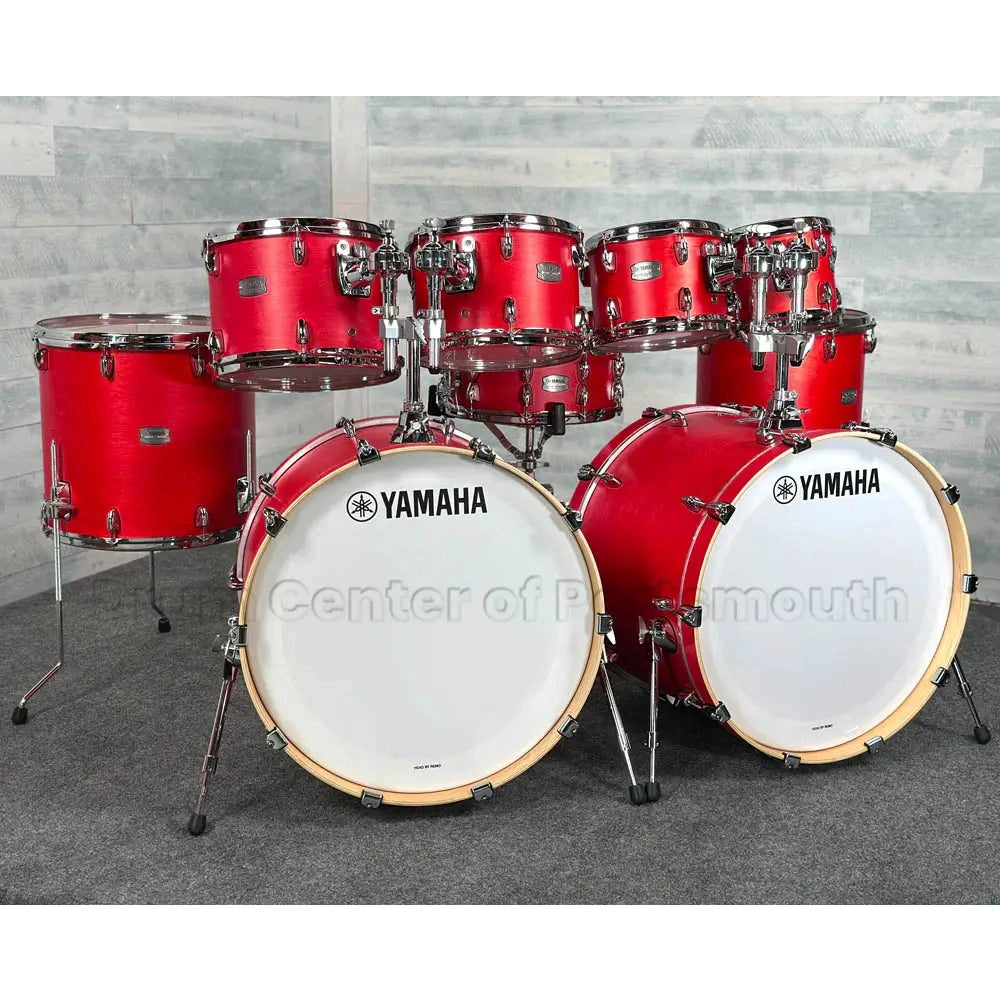 Yamaha Tour Custom Maple 9pc Double Bass Drum Set Candy Apple Satin