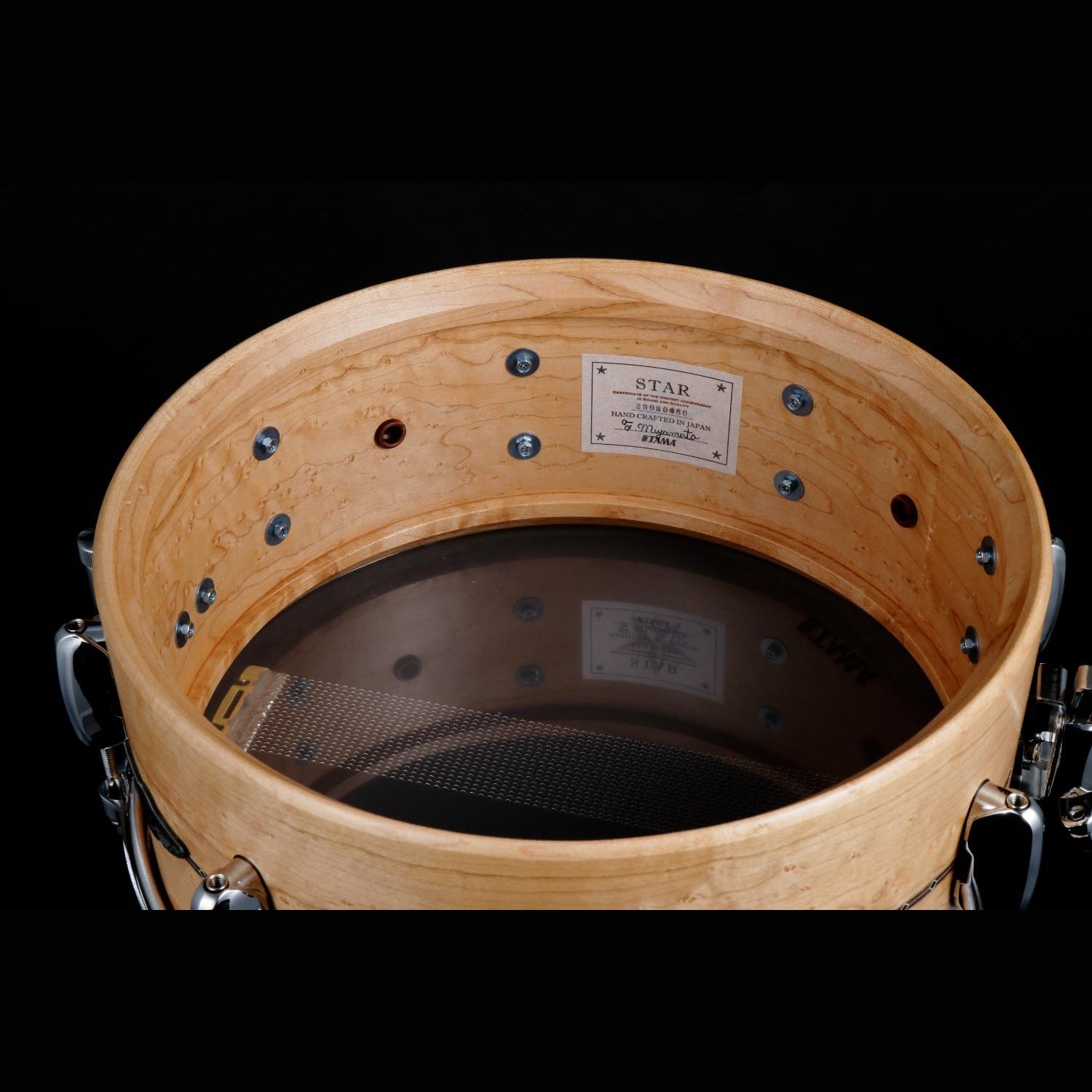 Tama Star Solid Maple Snare Drum 14x6 Oiled Natural Birdseye Maple