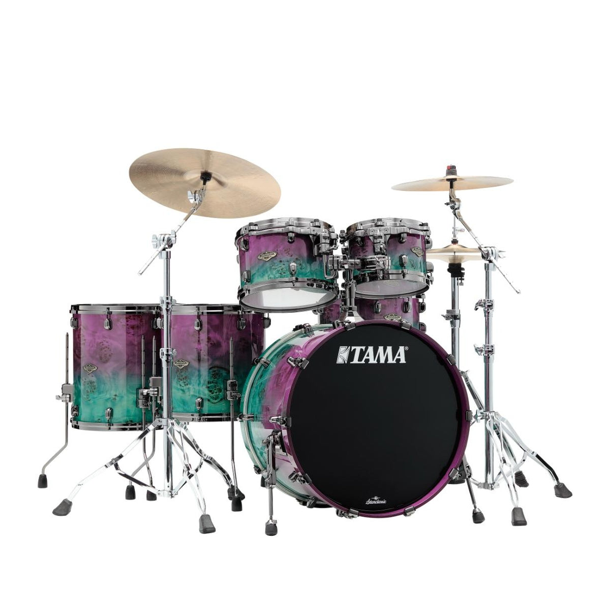 Tama Starclassic Walnut/Birch 5pc Drum Set w/22BD Nebula Mappa Burl Fa
