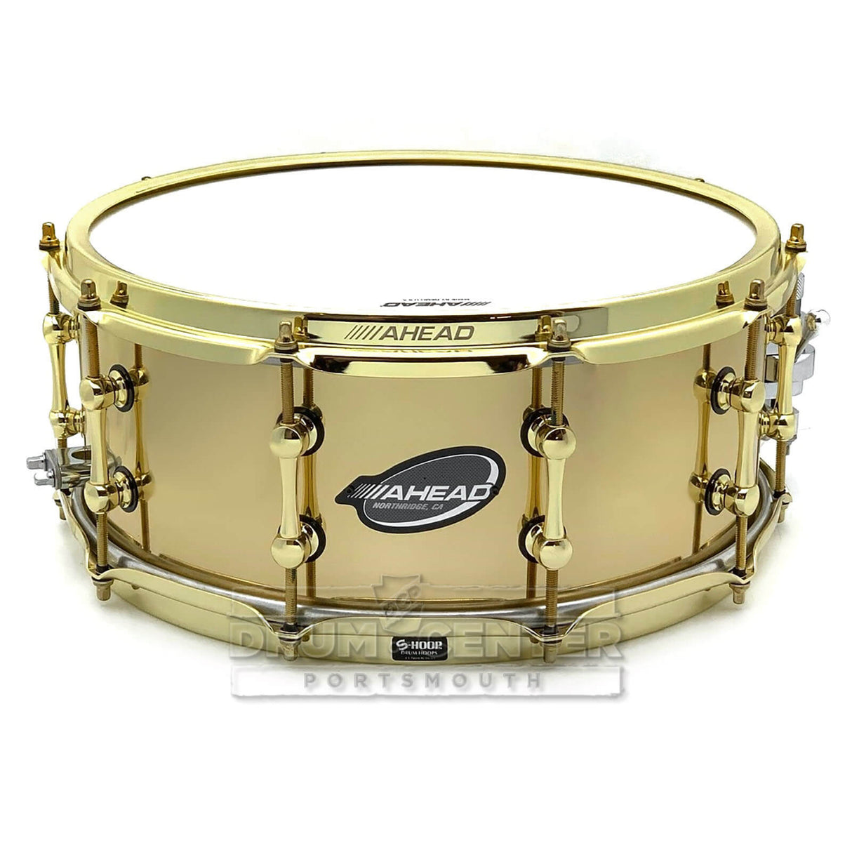 Ahead 3mm Cast Bell Brass Snare Drum 14x6 Polished w/Brass Hw & Trick