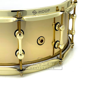 Ahead 3mm Cast Bell Brass Snare Drum 14x6 Polished w/Brass Hw & Trick