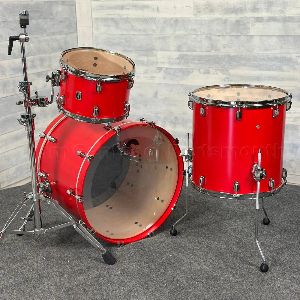 British Drum Company Enigma 3pc Club Drum Set Satin Scarlet