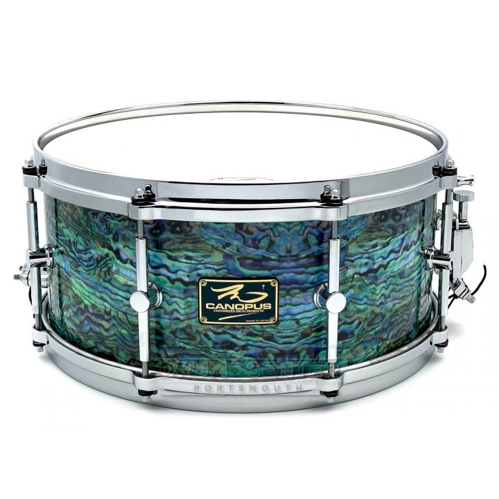 Canopus One of a Kind 10 Ply Maple Snare Drum 14x6.5 Coral Reef Wrap | DCP