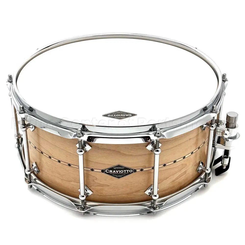 Craviotto Custom Shop Maple Snare Drum 14x6.5 w/Maple Inlay
