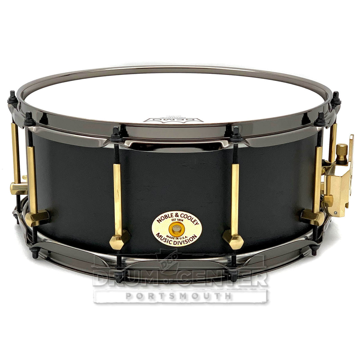 Noble & Cooley Solid Shell Classic Walnut Snare Drum 14x6 Matte Black