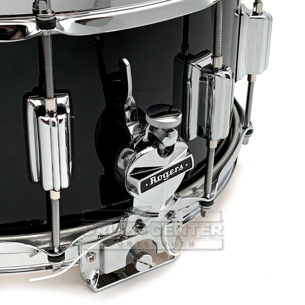 Rogers Dyna-sonic Wood Shell Snare Drum 14x6.5 Black Lacquer
