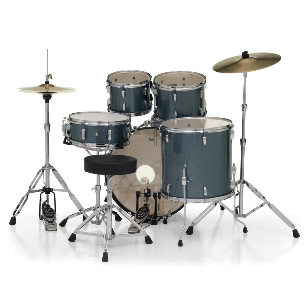 Pearl Roadshow 5pc Drum Set w/BRD1 Cymbals & FREE Cymbal Stand Aqua Bl