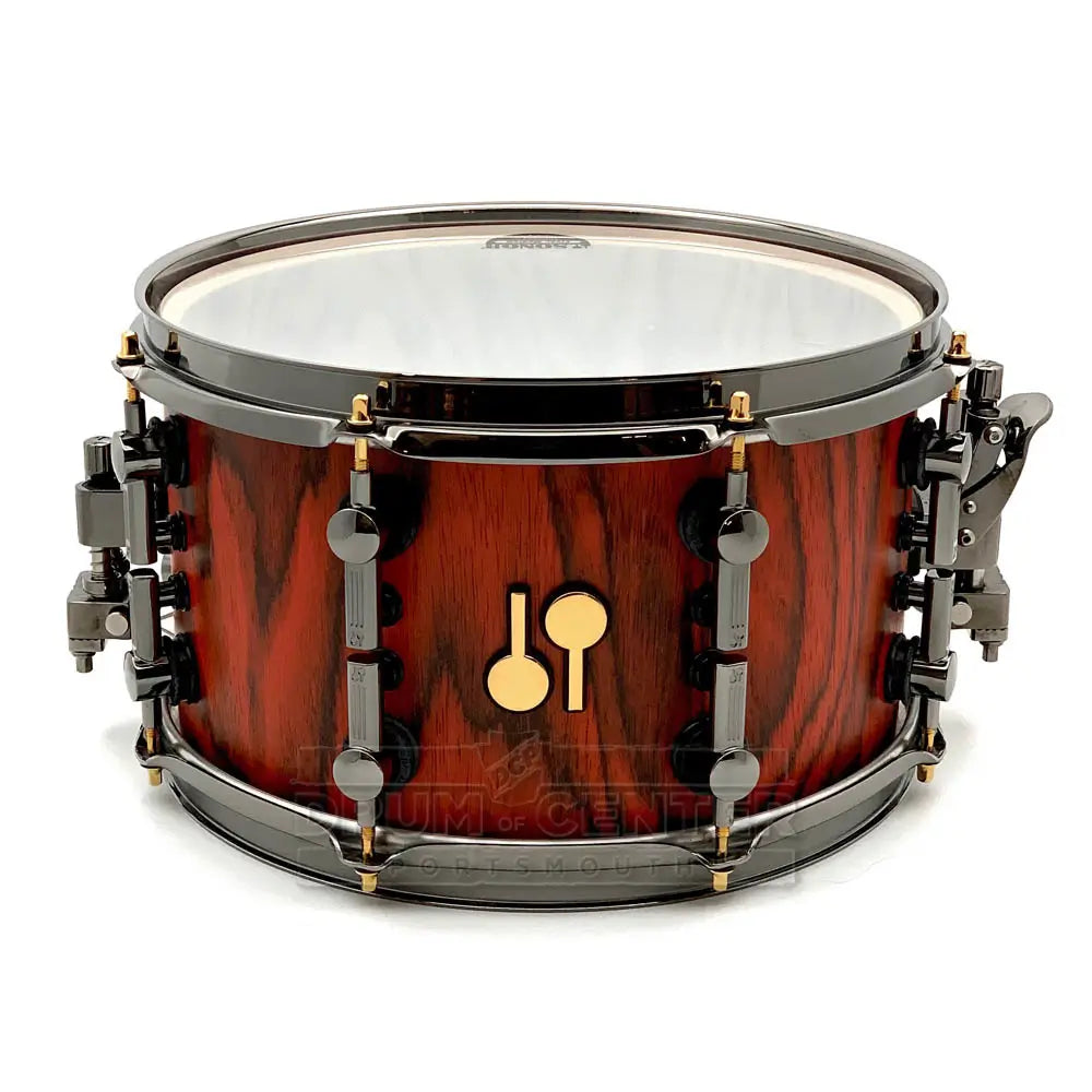 Sonor SQ2 Heavy Birch Snare Drum 12x7 Fiery Red Semi Gloss w/Black & G