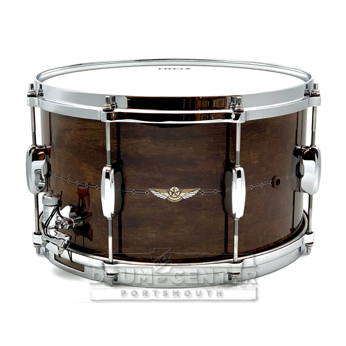 Tama Star Bubinga Snare Drum with Outside Inlay 14x8 Natural Indian Laurel
