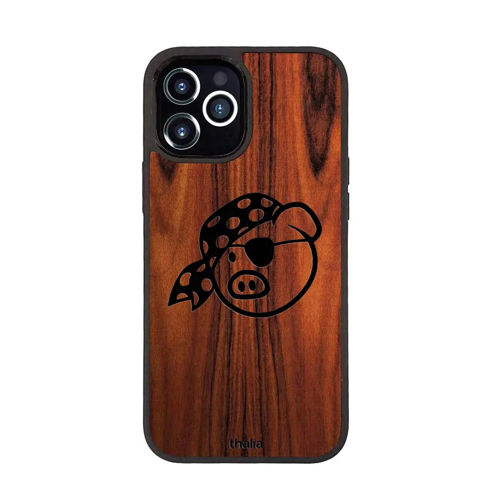 Thalia Pork Pie Logo Case for iPhone 16 Pro | Pig Logo, Santos Rosewoo