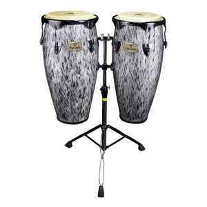 Tycoon Percussion Kinetic Steel Series Congas Black Powder w/Double St