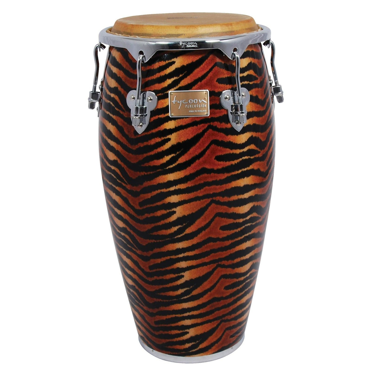 Tycoon Percussion 11 3/4 Master Fantasy Tiger Series Conga w/Single St ...
