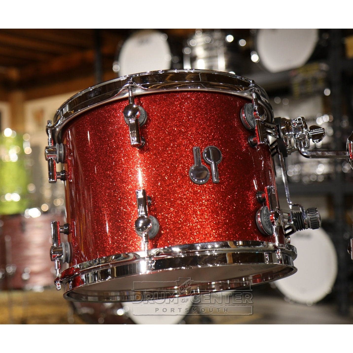 Sonor SQ2 3pc Medium Maple Drum Set Red Sparkle High Gloss w/Fiery Red