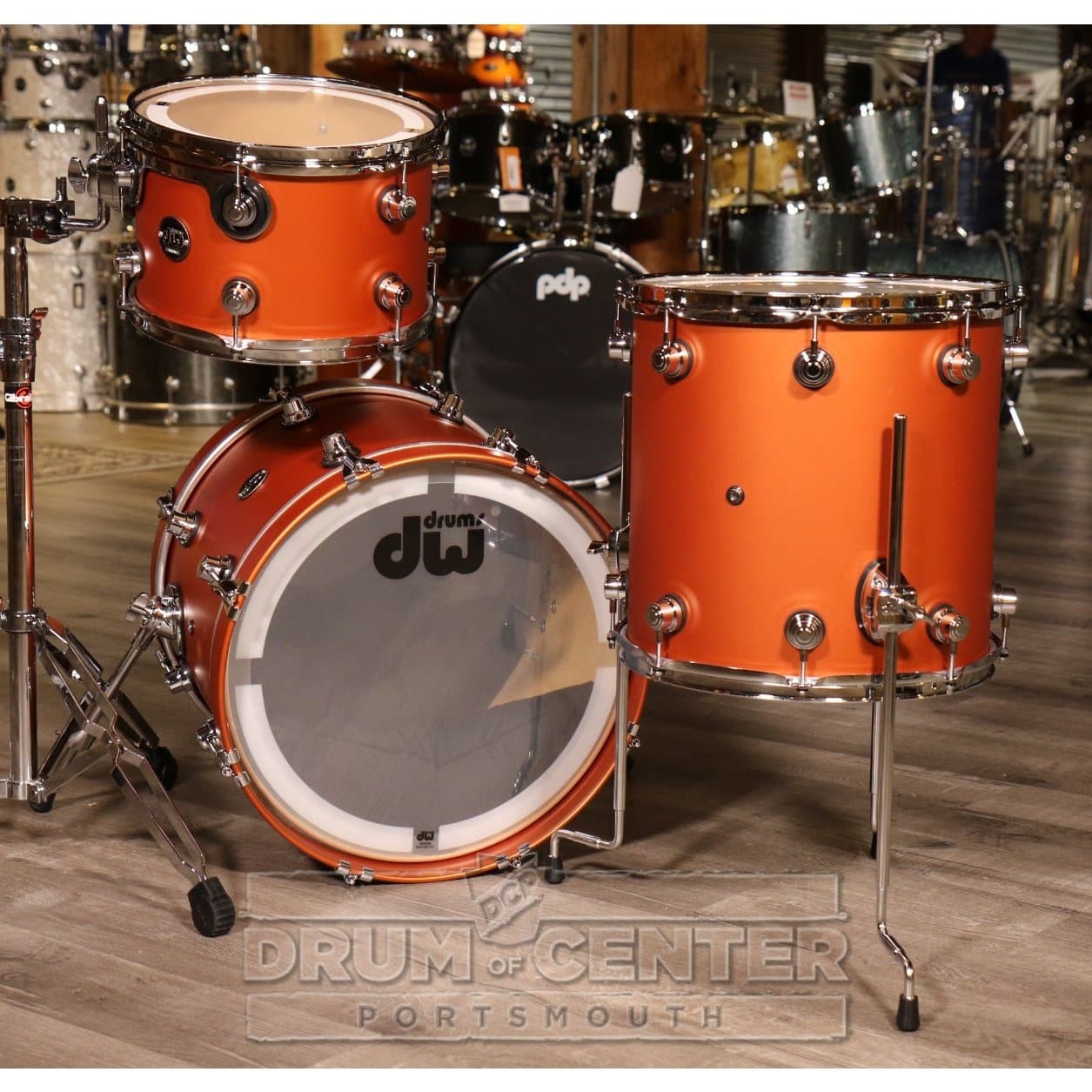DW Performance 3pc Drum Set 18/12/14 Hard Satin American Rust | DCP