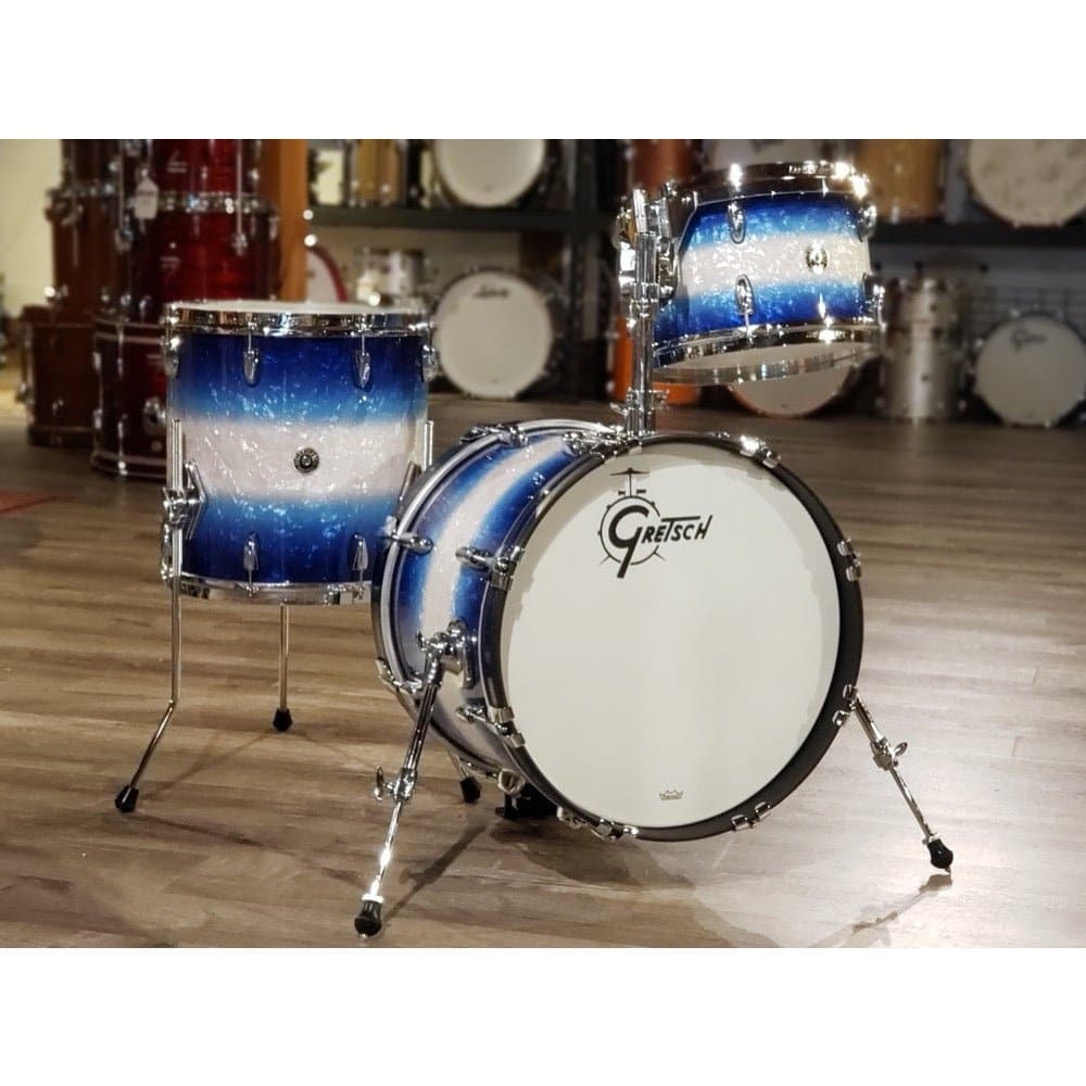 Gretsch Brooklyn 3pc Jazz Drum Set Blue Burst Pearl w/ Tom Arm