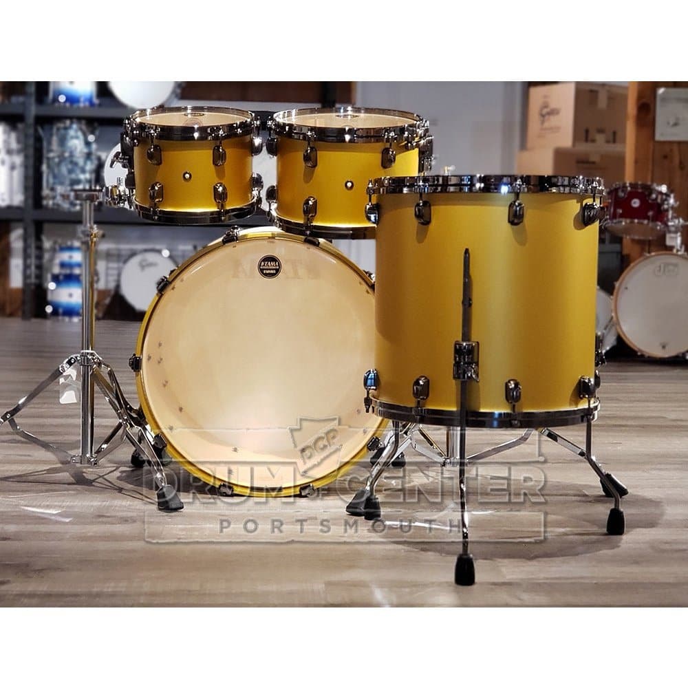 Tama Starclassic Maple 4pc Drum Set Satin Aztec Gold Metallic w/Black