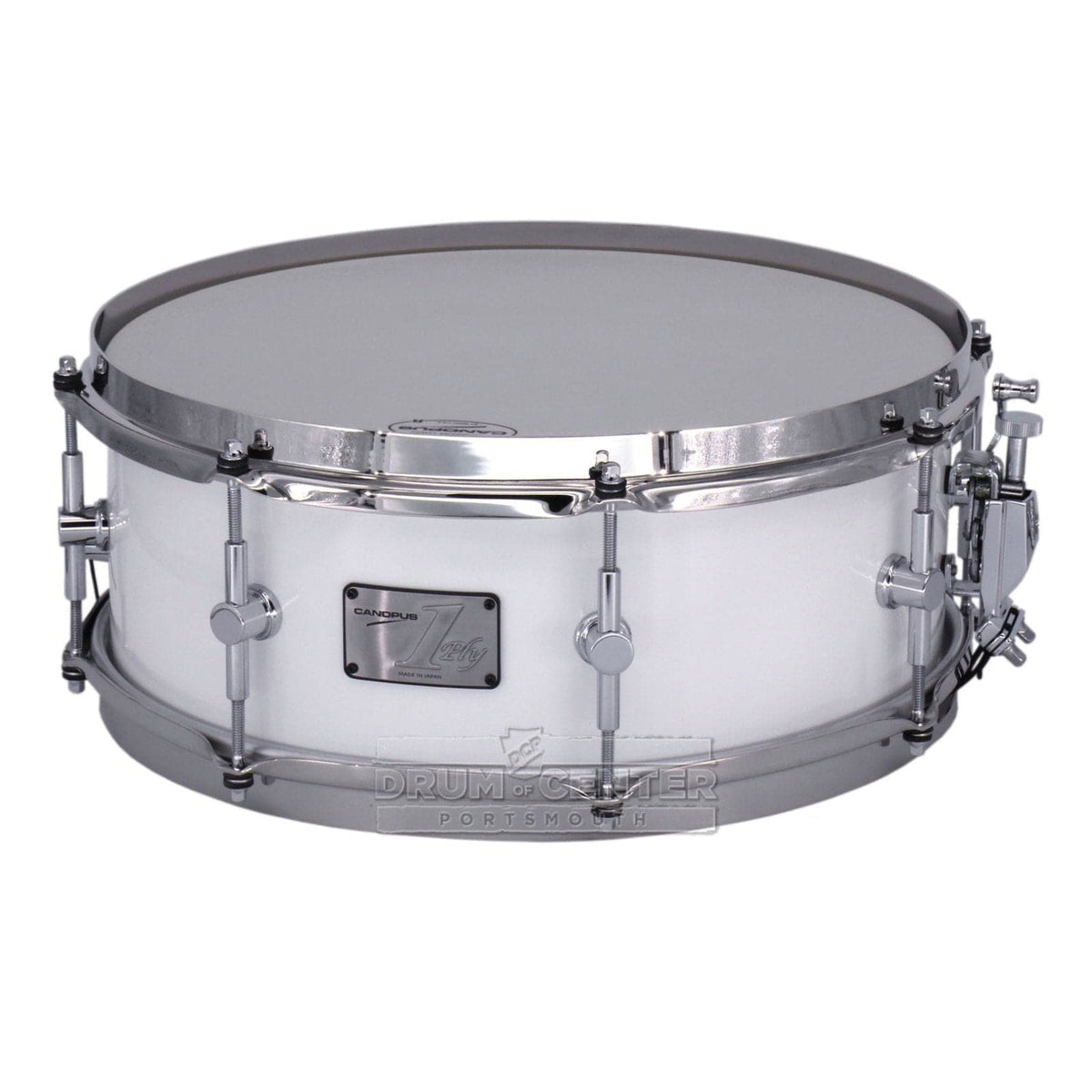 Canopus Limited Edition 1ply Soft Maple Snare Drum 14x5.5 Solid White