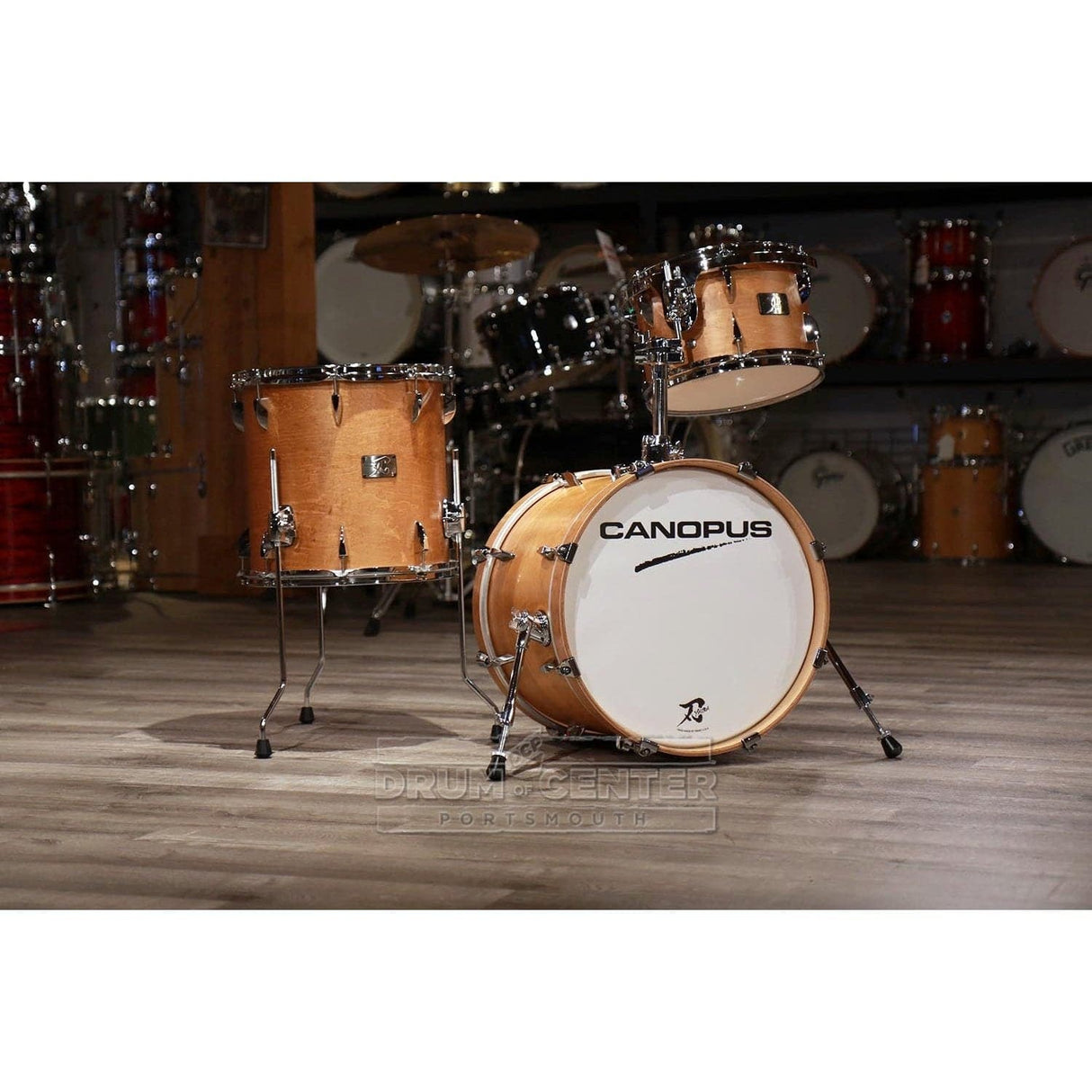 Canopus Yaiba 3pc Bop Drum Set Antique Natural Matte Lacquer