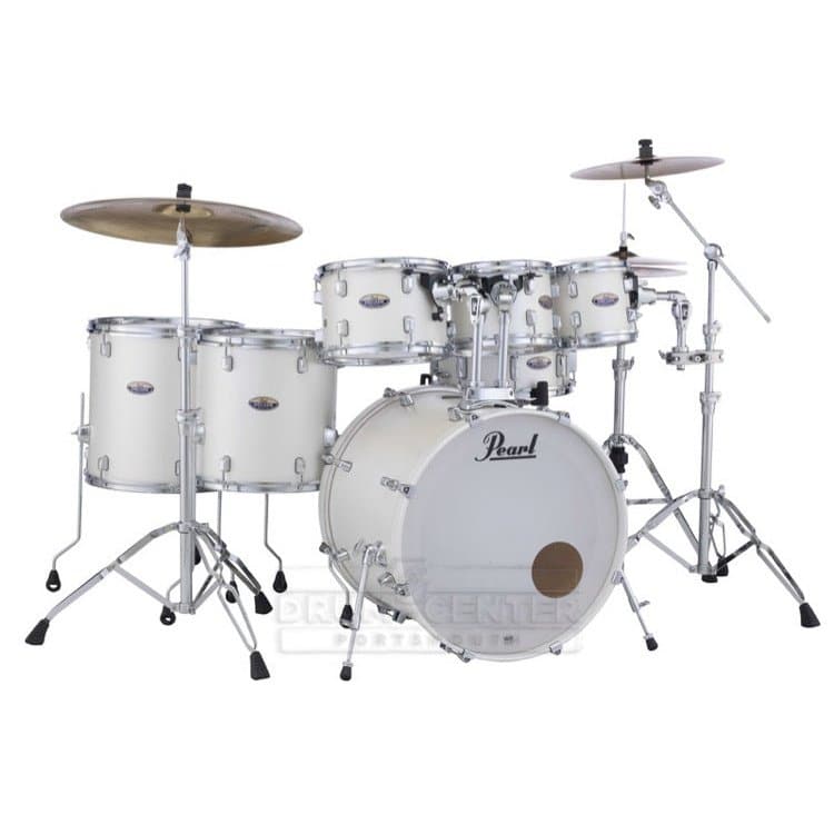 Pearl Decade Maple 7pc Drum Set White Satin Pearl