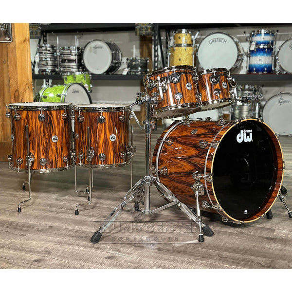 DW Collectors Cherry 5pc Drum Set Exotic Santos Rosewood w/Nickel ...