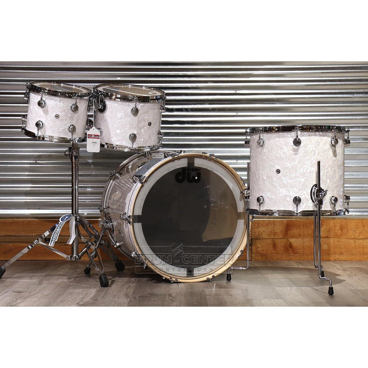 DW Performance 4pc Drum Set 22/10/12/16 White Marine Pearl FinishPly | DCP