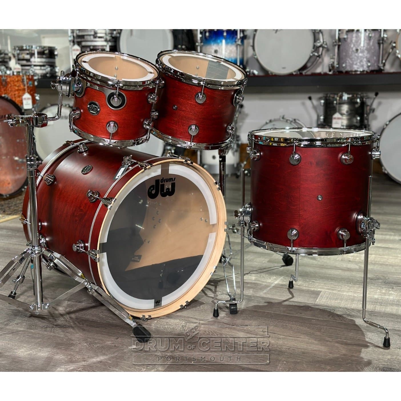 DW Performance 4pc Drum Set 22/10/12/16 Satin Tobacco