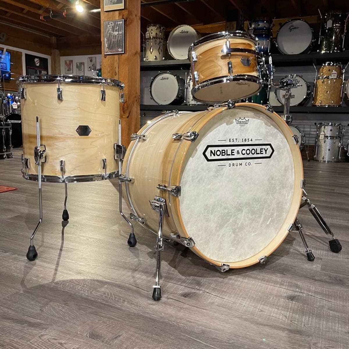 Noble & Cooley Union 3pc Drum Set Natural Gloss