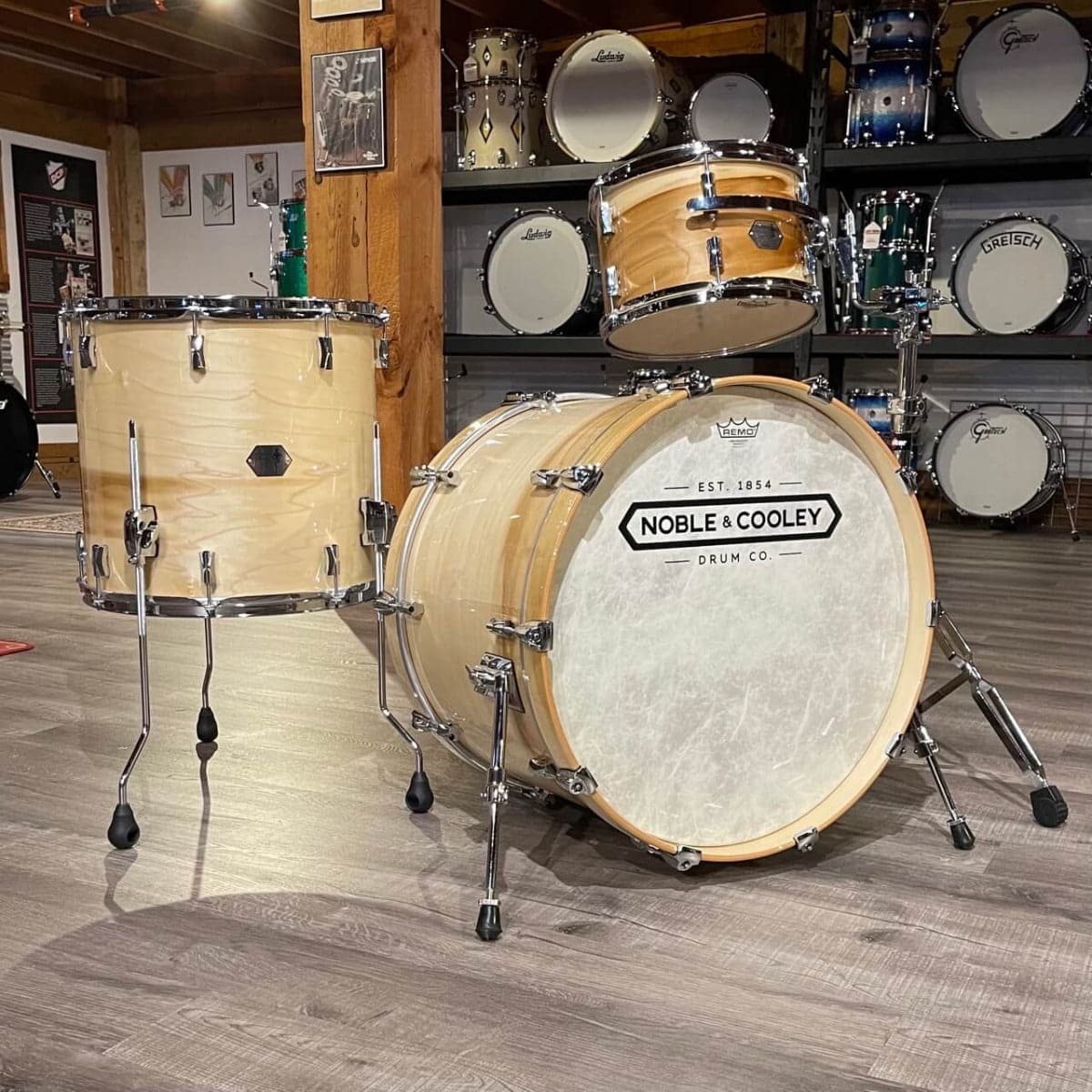 Noble & Cooley Union 3pc Drum Set Natural Gloss