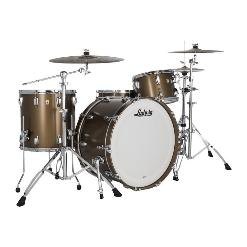 Ludwig Classic Maple 3pc Pro Beat Drum Set Vintage Bronze Mist | DCP