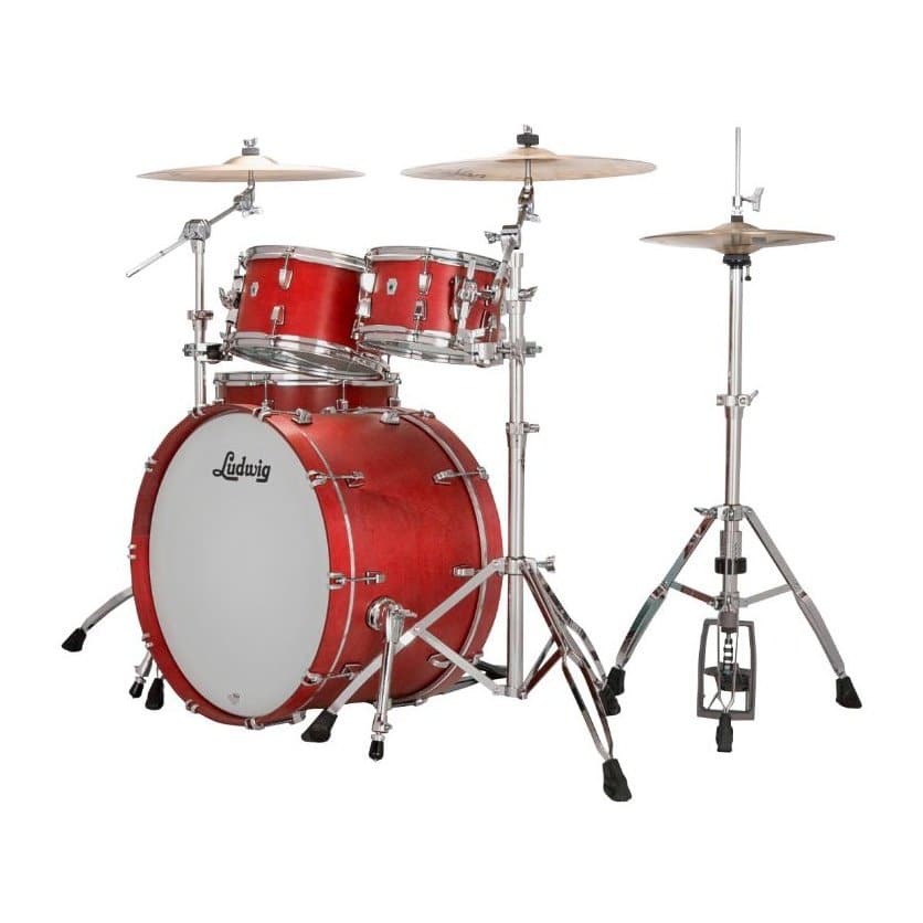 Ludwig Neusonic Rapid MOD2 4pc Drum Set Satin Diablo Red