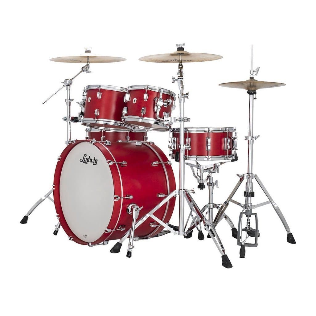 Ludwig Neusonic MOD2 4pc Drum Set Satin Diablo Red
