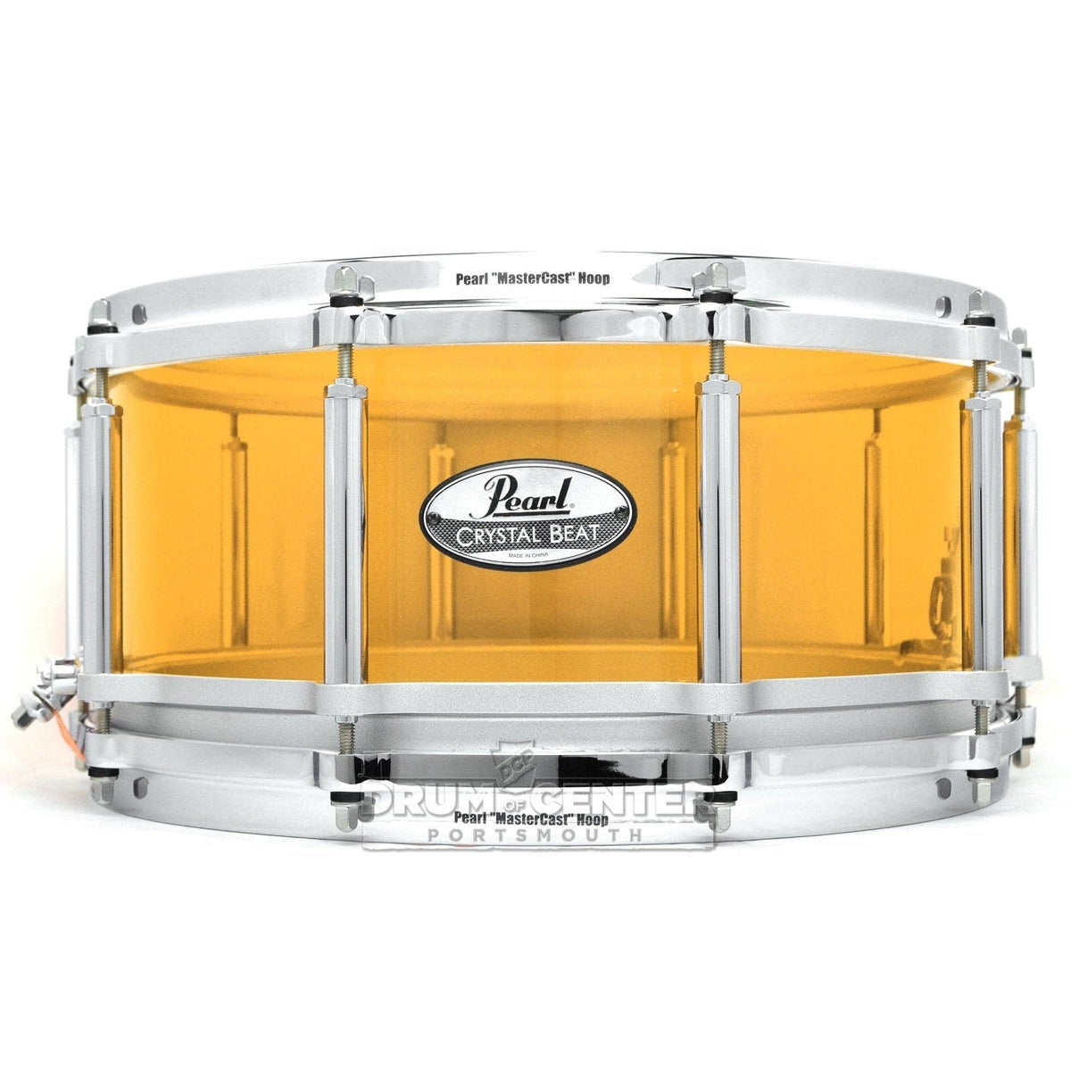 Pearl Crystal Beat Acrylic Free Floating Snare 14x6.5 Tangerine Glass