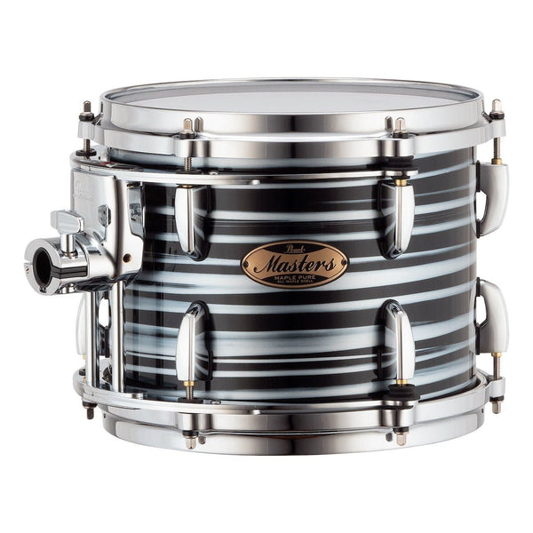 Pearl Masters Maple Pure Tom 10x8 w/Standard R2 Mount Black Oyster ...