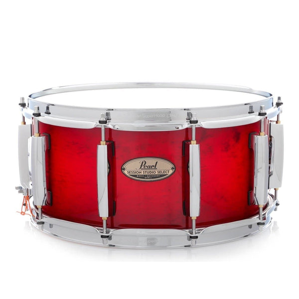 Pearl Session Studio Select 14x6.5 Snare Drum Antique Crimson Burst | DCP