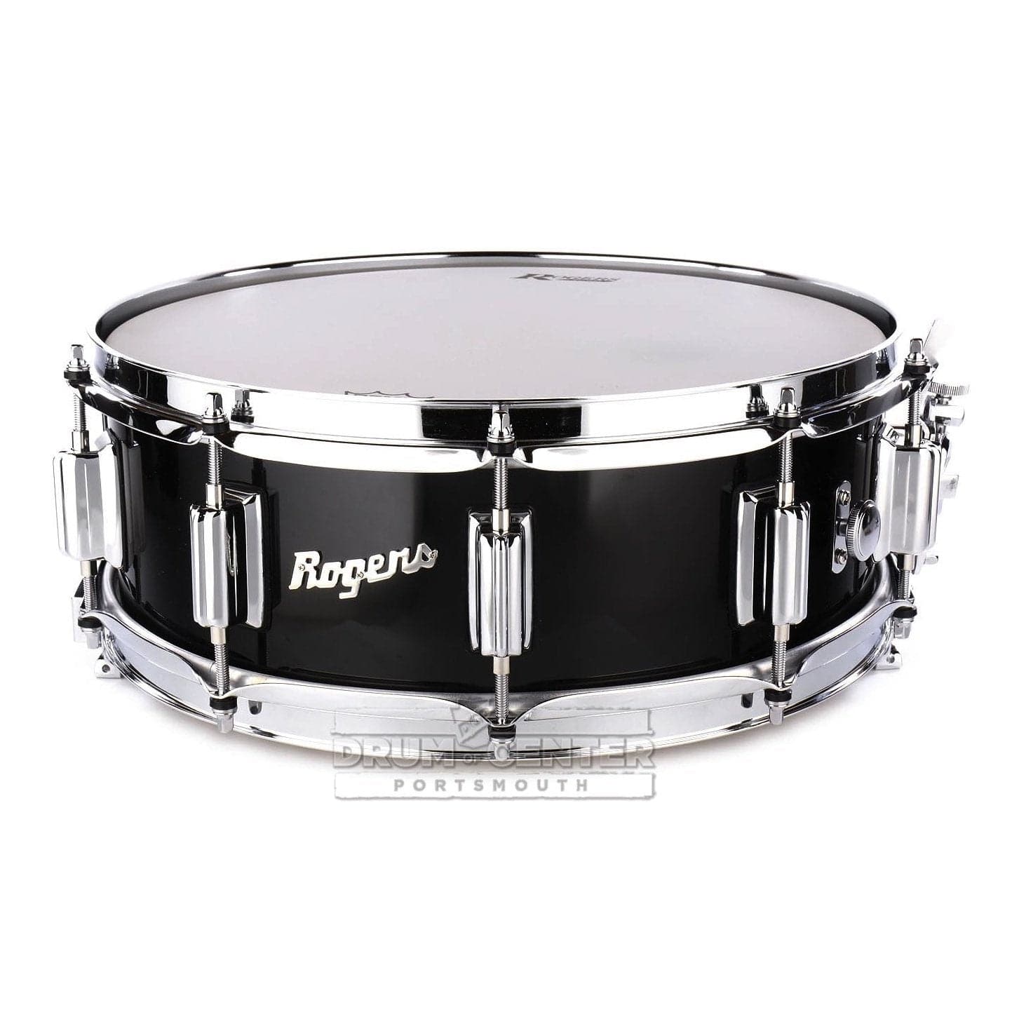 Rogers Dyna-sonic Wood Shell Snare Drum 14x5 Black Lacquer