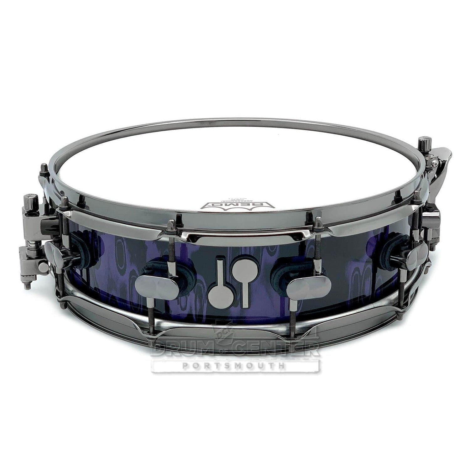 Sonor SQ2 Heavy Beech Snare Drum 14x4.25 Violet Tribal w/Black Hw ...