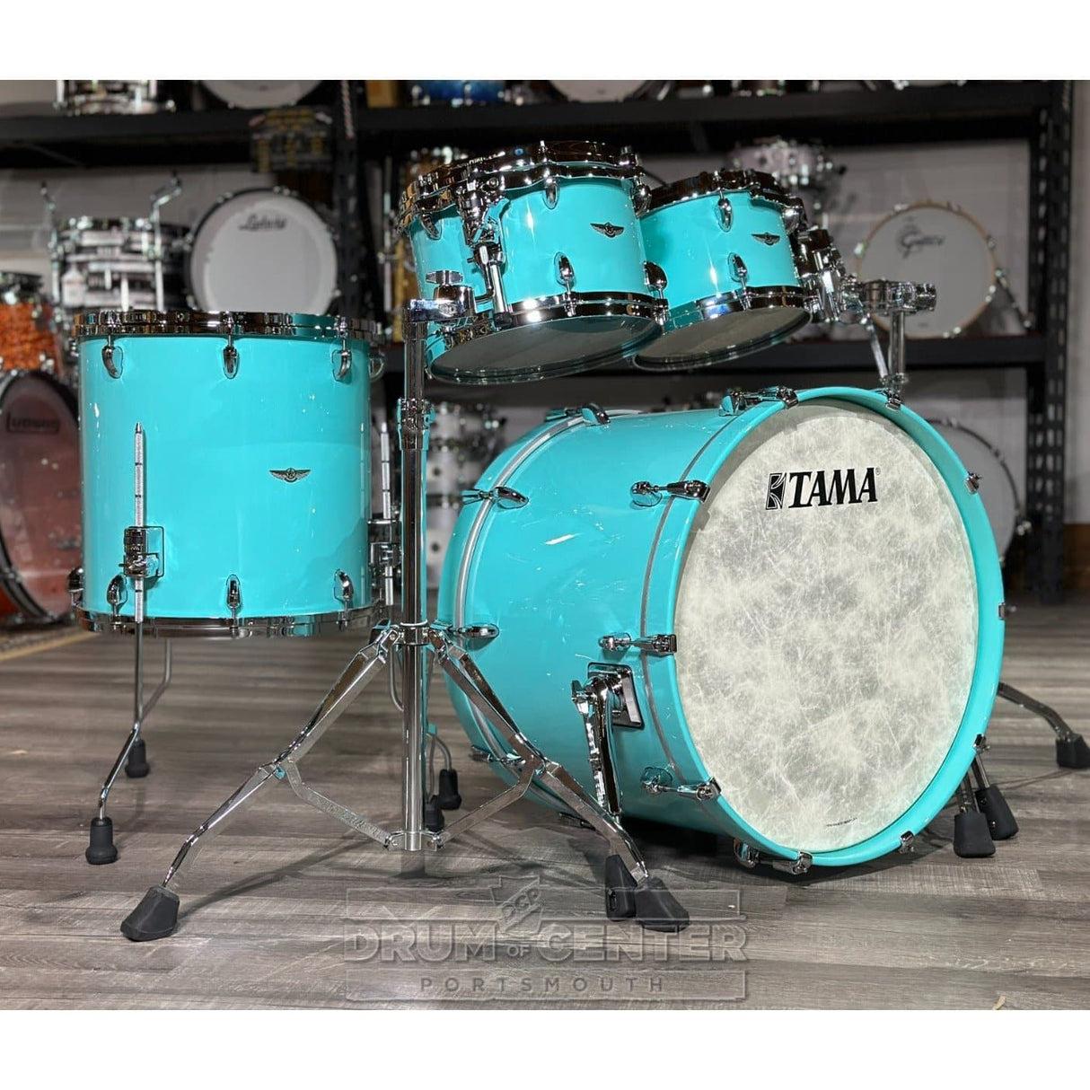 Tama Star Walnut 4pc Drum Set w/22bd Grand Aqua Blue | DCP
