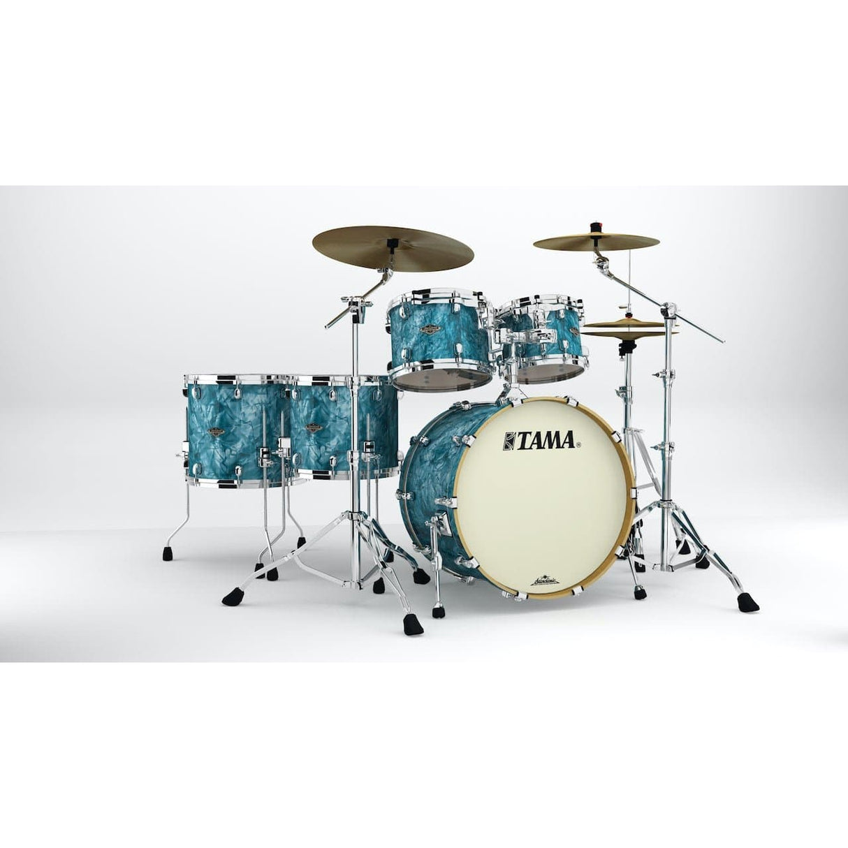 Tama Starclassic Walnut/Birch 5pc Drum Set Turquoise Pearl | DCP
